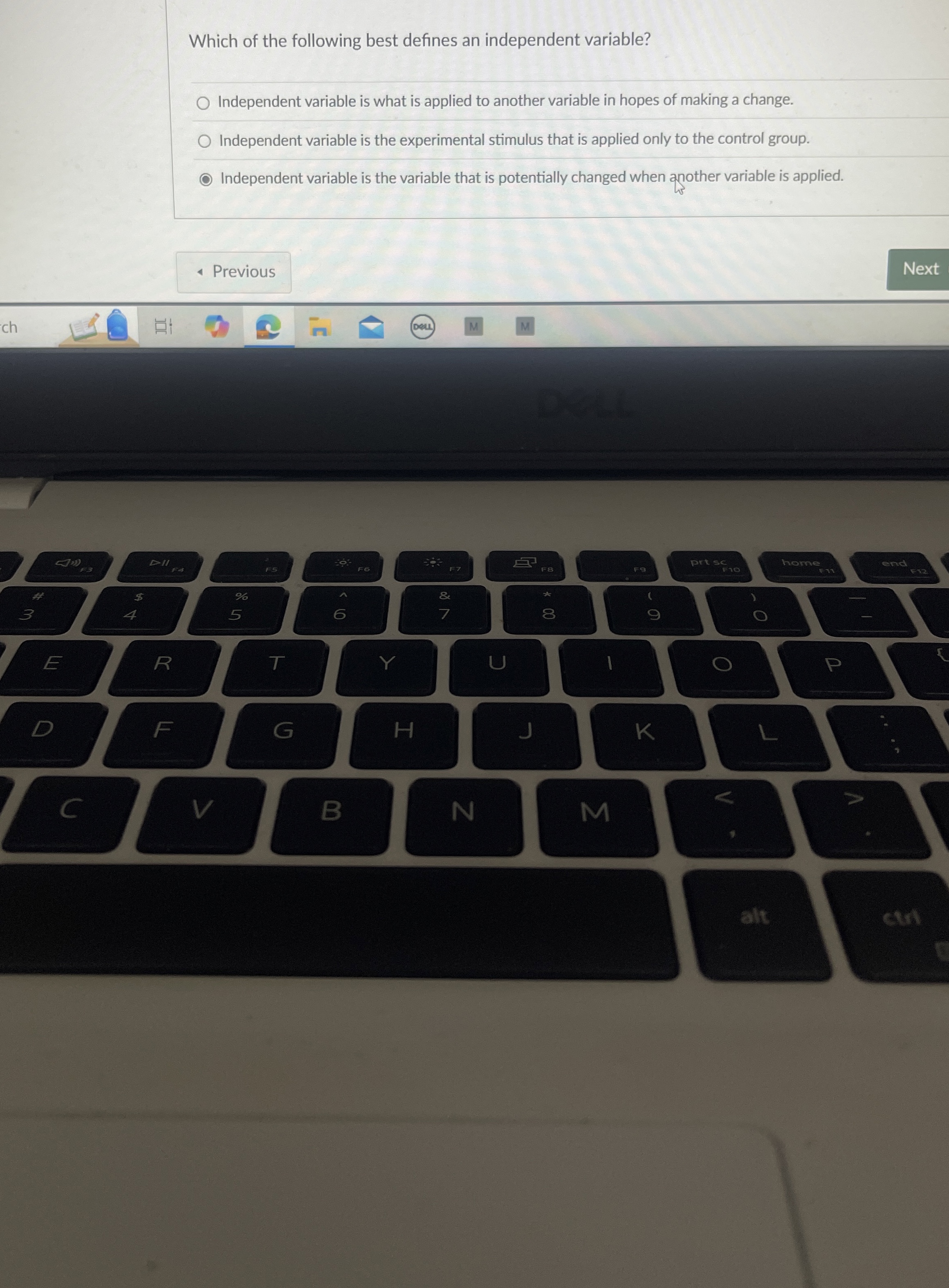 Solved Which of the following best defines an independent | Chegg.com