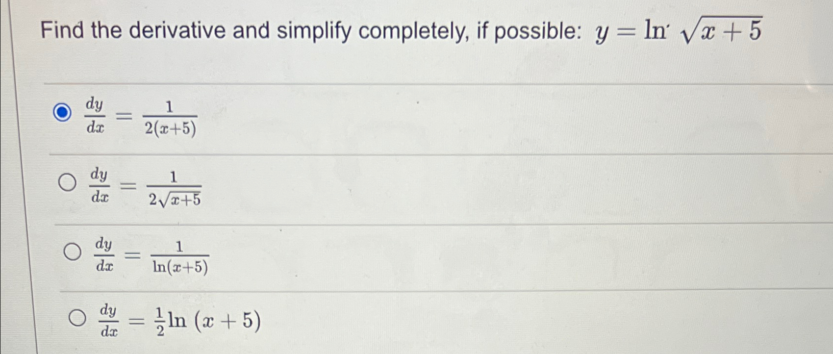 Solved Find the derivative and simplify completely, if | Chegg.com
