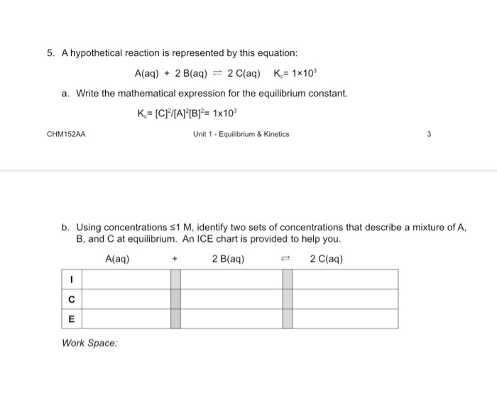 Solved 5 A Hypothetical Reaction Is Represented By This