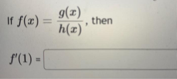 Solved Y Values Y Valuesif Fxhxgx Then F′1 