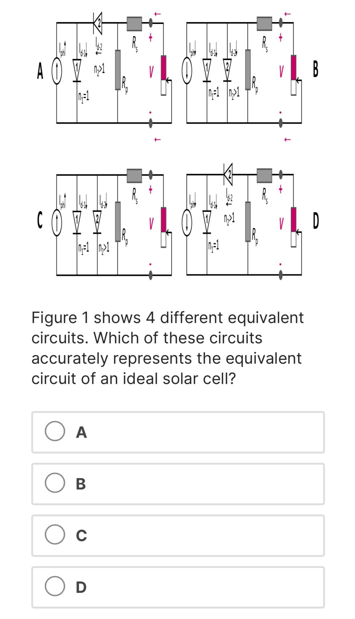 Solved Figure 1 ﻿shows 4 ﻿different equivalent circuits. | Chegg.com