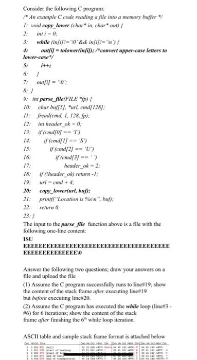 Solved 2: Consider the following program: /* An example C | Chegg.com