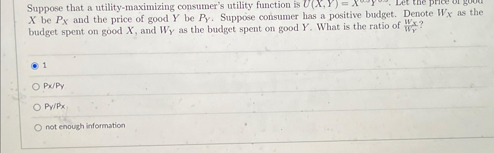 Solved Suppose that a utility-maximizing consumer's utility | Chegg.com Solved Suppose that a utility-maximizing consumer's utility | Chegg.com