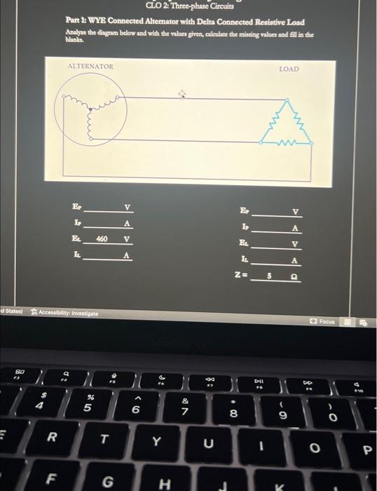 [Solved]: CLO 2. Threo-phase Circuits Part 1: WYE Connected