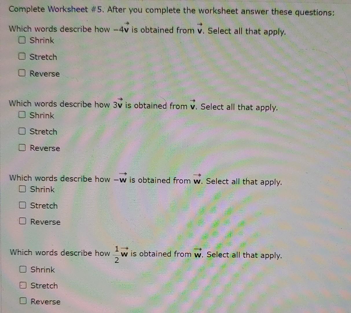 Solved WebAssign #7: Suppose that = (1 () = 2 у 7: and W = | Chegg.com