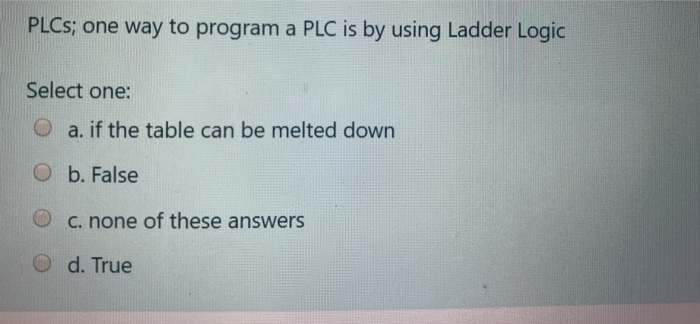 Solved PLCs; one way to program a PLC is by using Ladder | Chegg.com