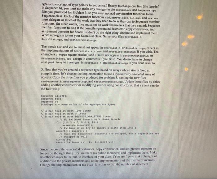 Solved Sequence of strings (an abstract data type) | Chegg.com