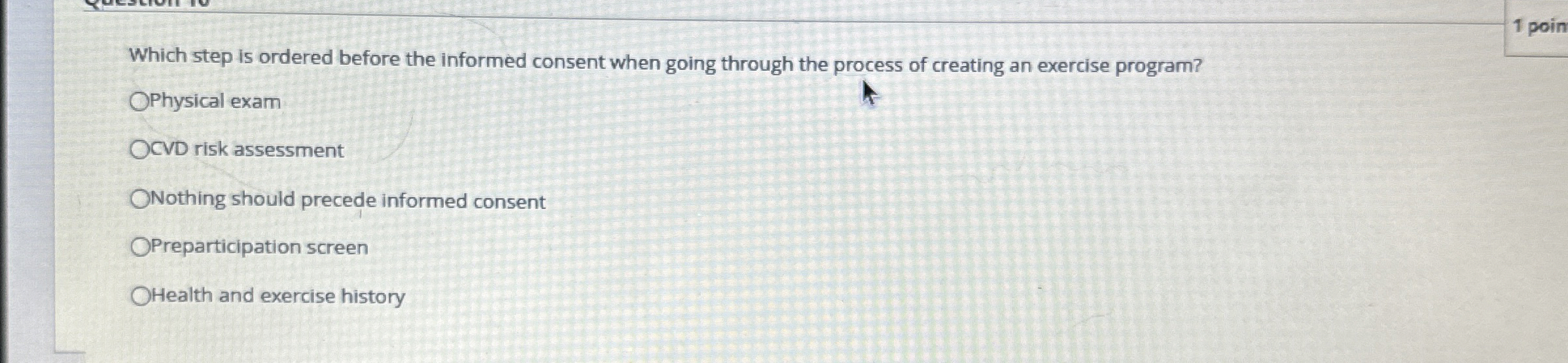 Solved Which step is ordered before the informed consent | Chegg.com