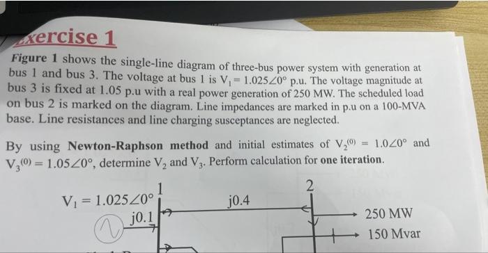 Solved Repeat exercise 1 with Fast Decoupled method. Perform | Chegg.com