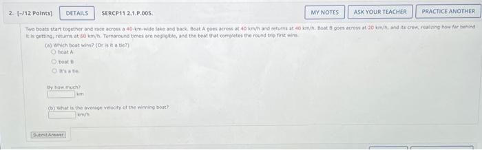 Solved it is getting, returns at 50 km. Turnaround tones are | Chegg.com
