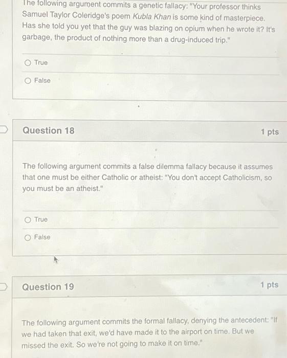 The following argument commits a genetic fallacy: | Chegg.com