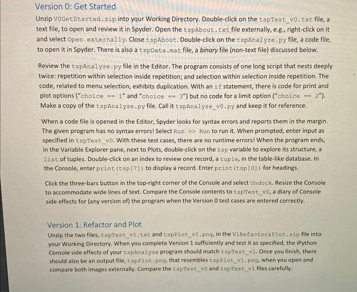 (python coding) need help with version 1 pleasefull | Chegg.com