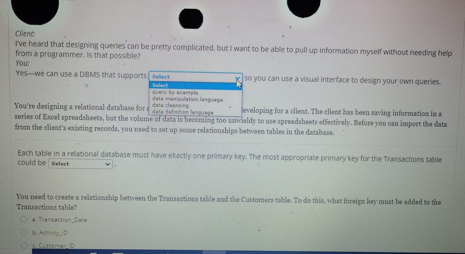 Solved Check My Work The better the quality of data used in | Chegg.com