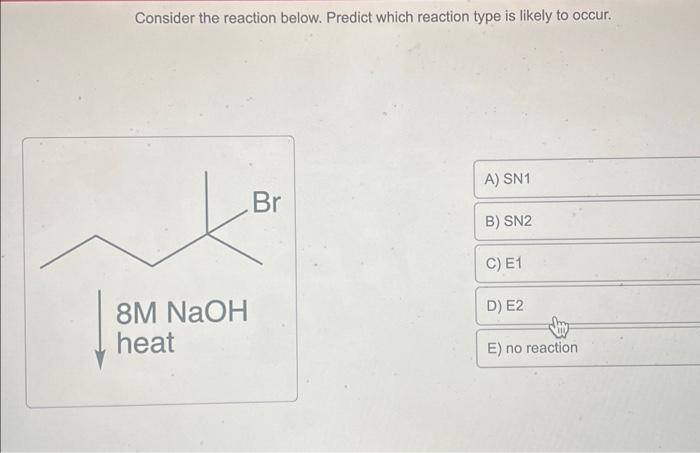 Solved Consider the reaction below. Predict which reaction | Chegg.com