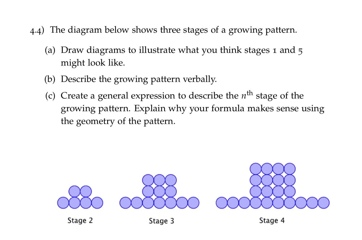 4.4) ﻿The diagram below shows three stages of a | Chegg.com
