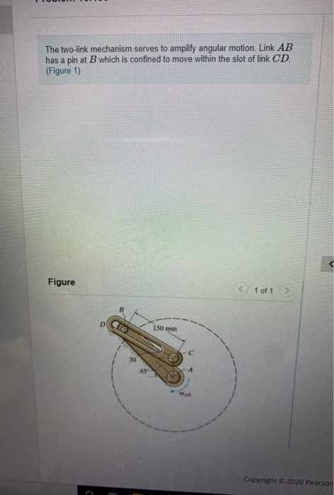 Solved The two-link mechanism serves to amplify angular | Chegg.com