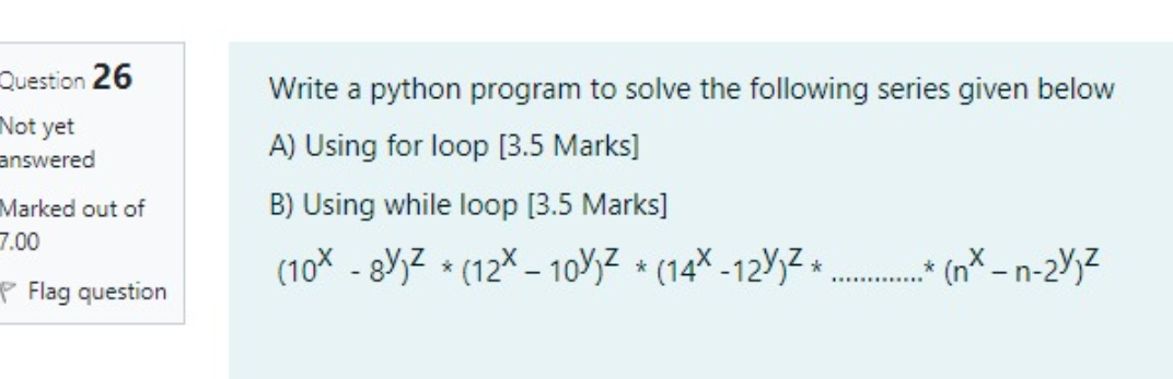 Solved Question 26 Not yet answered Write a python program | Chegg.com