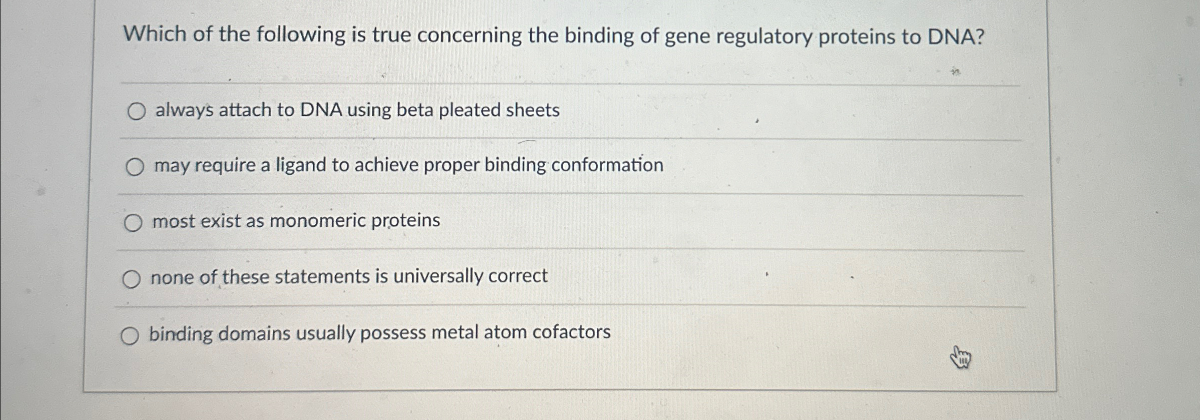Solved Which of the following is true concerning the binding | Chegg.com