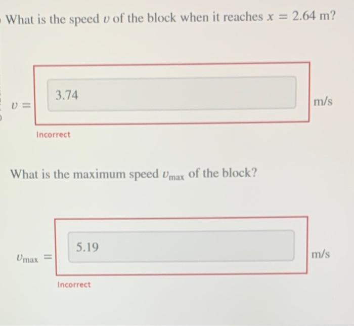 Solved A block of mass m=5.78 kg is attached to a spring | Chegg.com