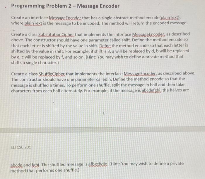 Solved Programming Problem 2 Message Encoder Create An 6463