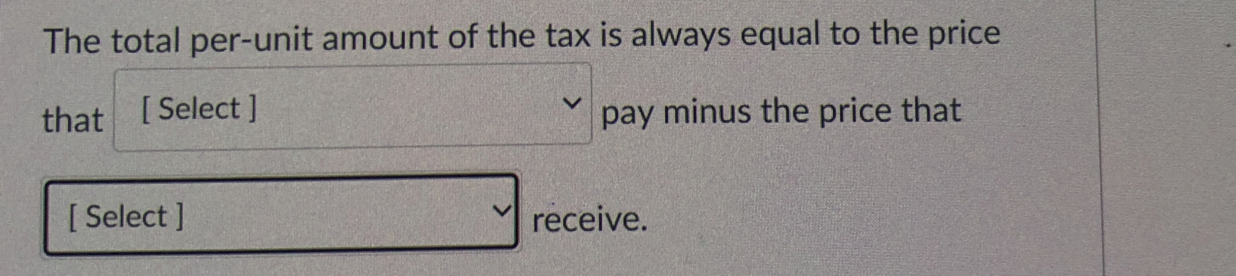 Solved The total per-unit amount of the tax is always equal | Chegg.com