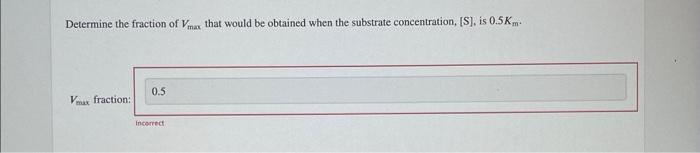 Solved Determine the fraction of Vmax that would be obtained | Chegg.com