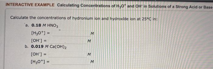 Solved INTERACTIVE EXAMPLE Calculating Concentrations of | Chegg.com