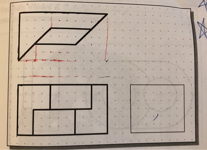 Solved complete the missing view and create a isometric | Chegg.com