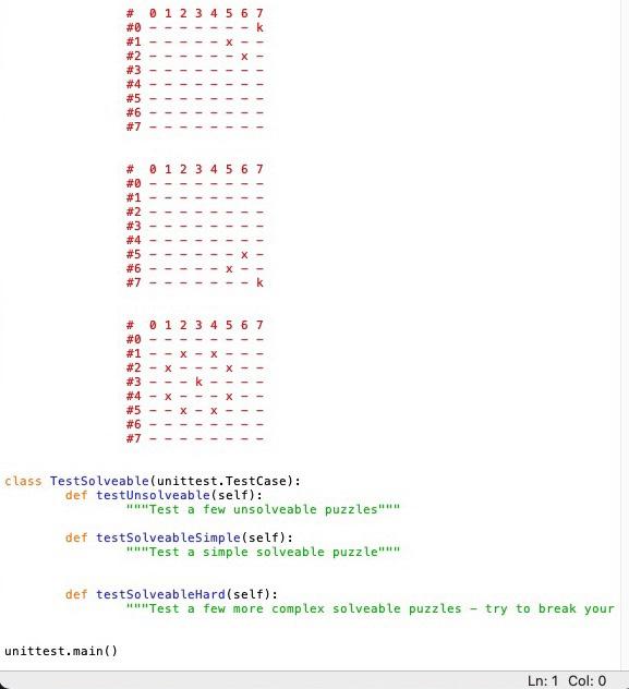 Solved Use recursion to determine if a knight starting in a | Chegg.com