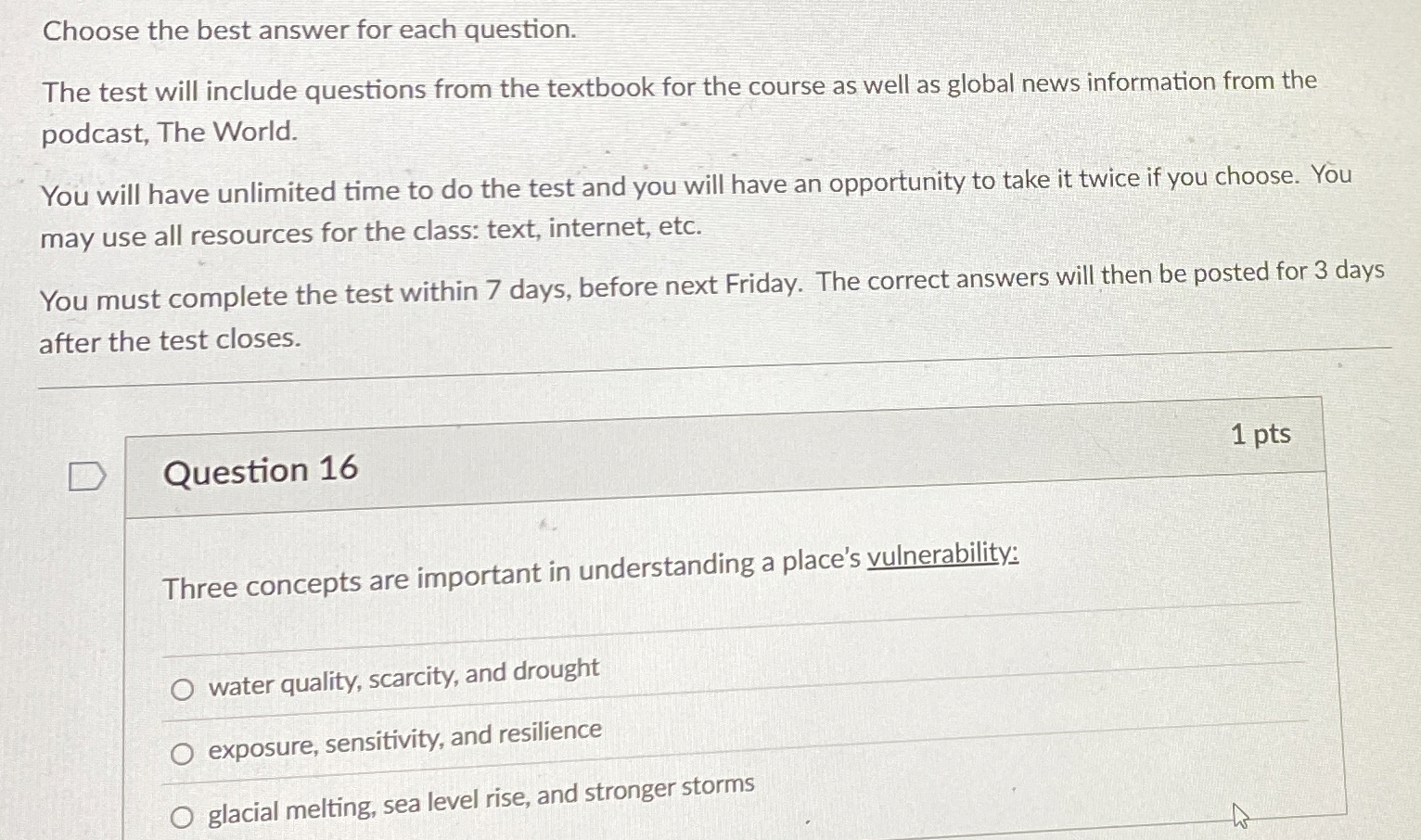Solved Question 16Three concepts are important in | Chegg.com