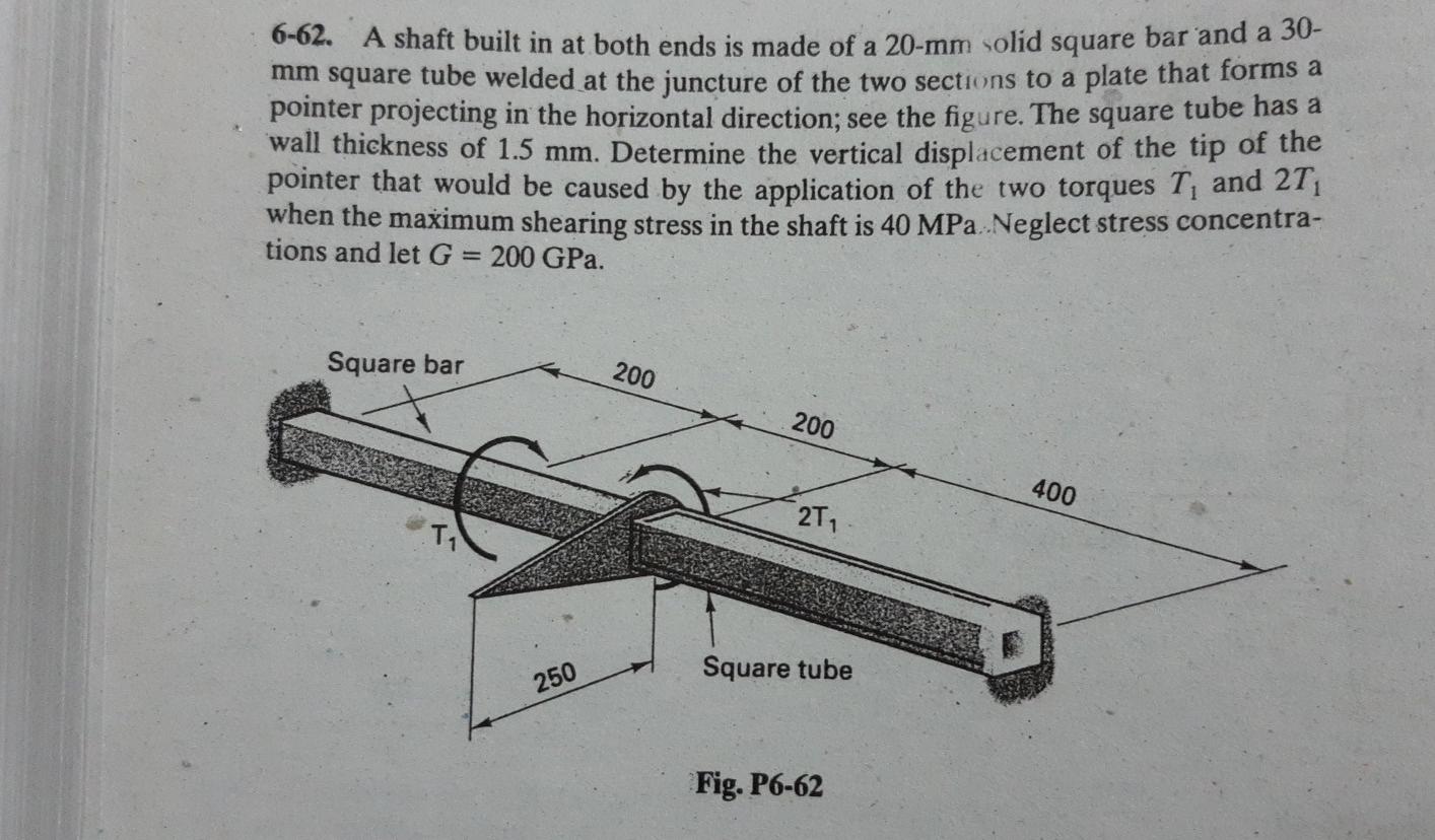 Solved Sections 6-2 61. The solid cylindrical shaft of | Chegg.com