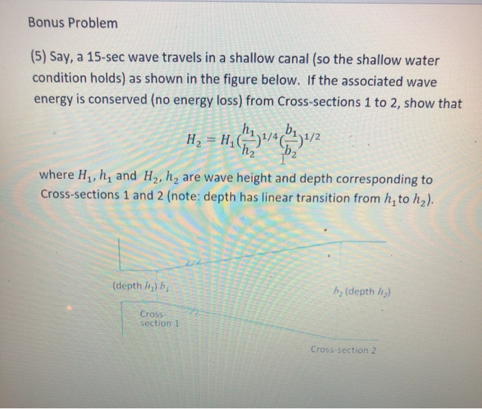 Solved Bonus Problem (5) Say, a 15-sec wave travels in a | Chegg.com