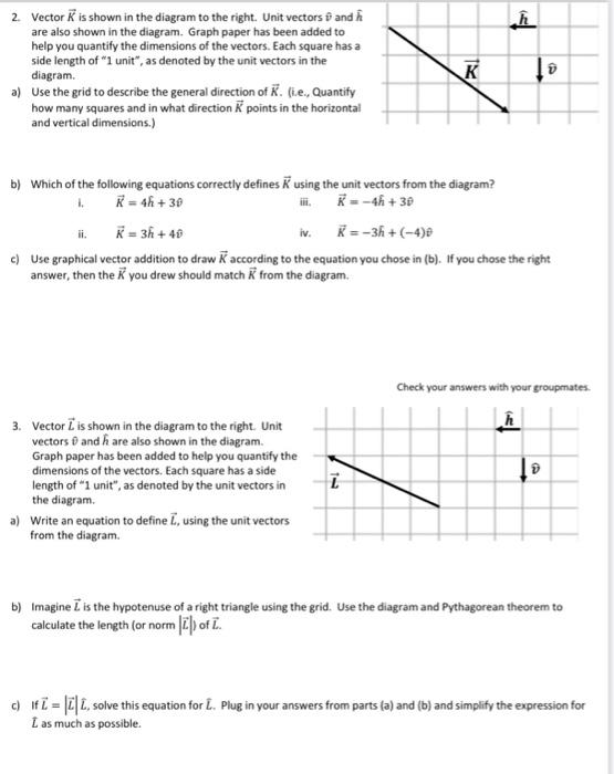 Solved 2. Vector K is shown in the diagram to the right. | Chegg.com