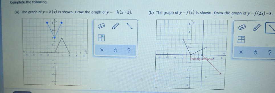 Solved (a) The graph of y=h(x) is shown. Draw the graph of | Chegg.com