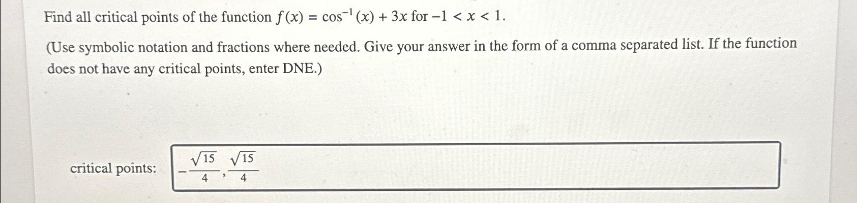 Solved Find all critical points of the function | Chegg.com