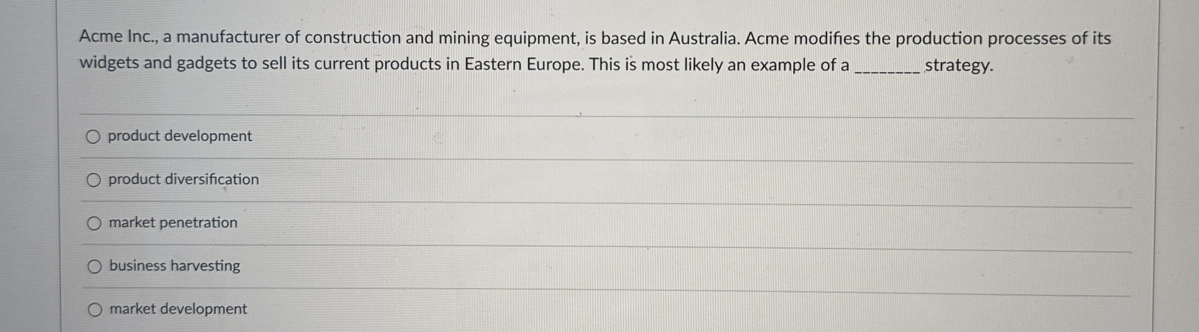 Solved Acme Inc., a manufacturer of construction and mining | Chegg.com