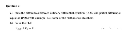 Solved Question 7: a) State the differences between ordinary | Chegg.com