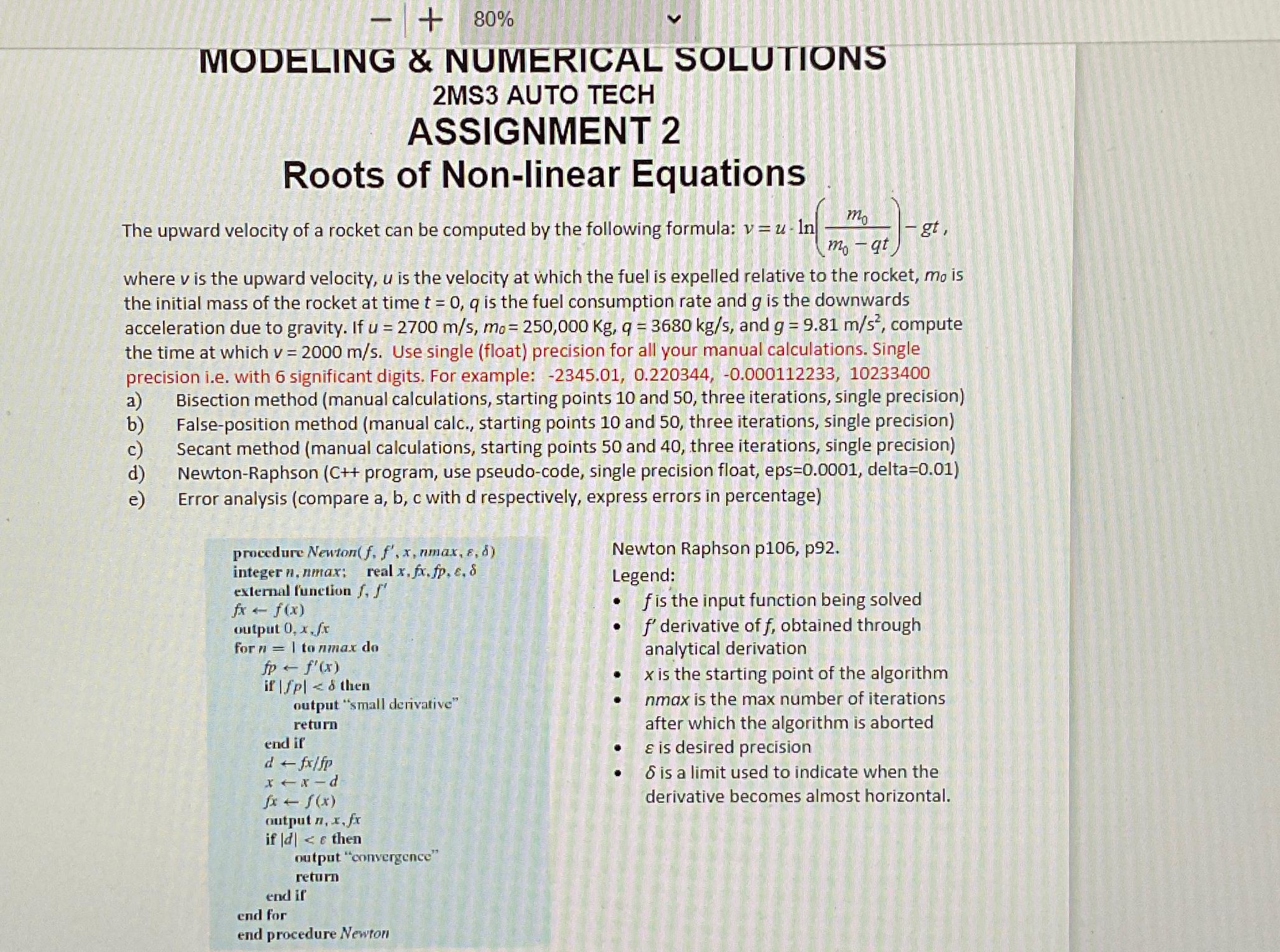 Solved MODELING & NUMERICAL SOLUTIONS 2MS3 ﻿AUTO TECH | Chegg.com