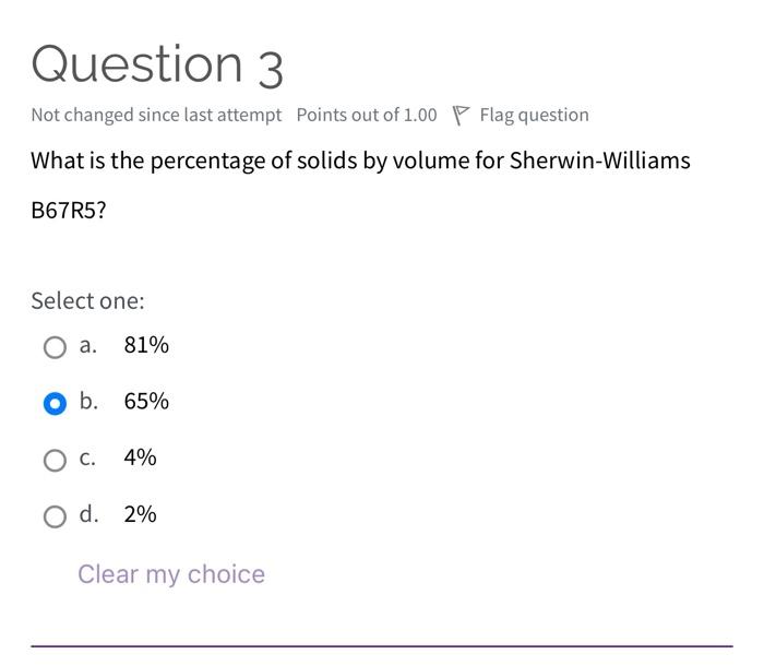 Solved What is the percentage of solids by volume for | Chegg.com