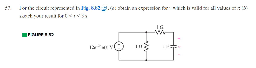 Solved by an EXPERT FIGURE 8.75For the circuit represented in ﻿Fig. | Chegg.com