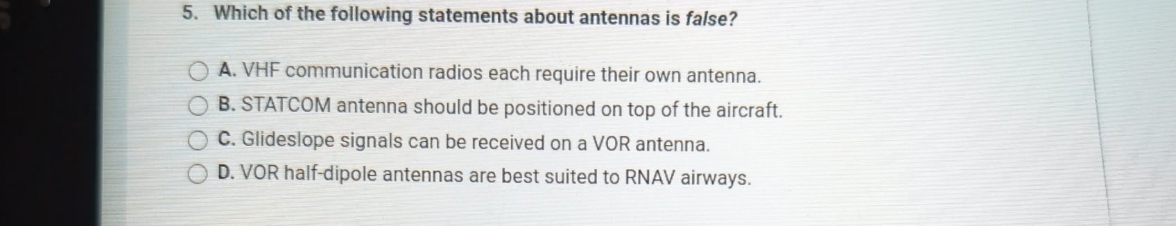 Which of the following statements about antennas is | Chegg.com