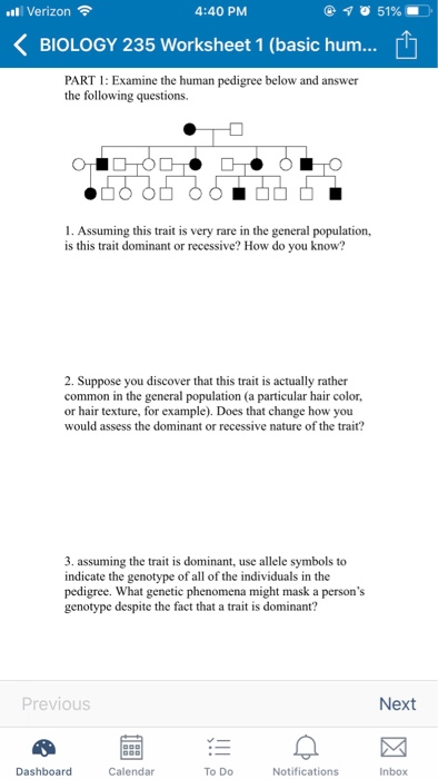 Solved l Verizon 4:40 PM 51% BIOLOGY 235 Worksheet 1 (basic | Chegg.com