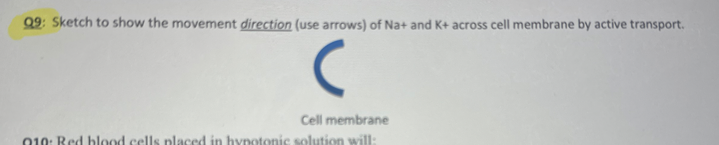 Solved Q9: Sketch to show the movement direction (use | Chegg.com