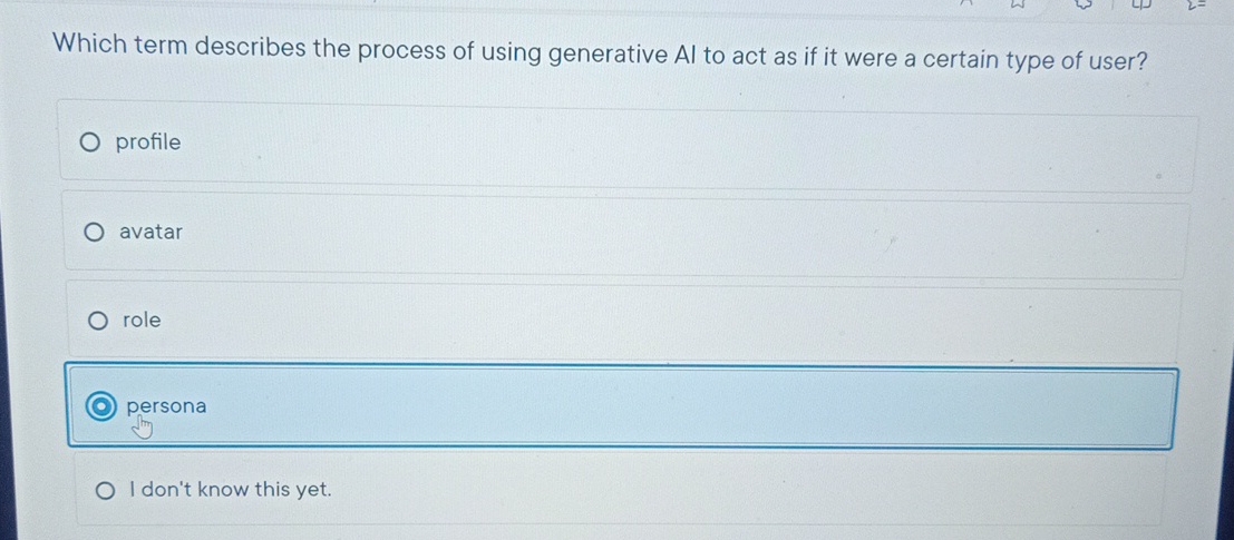 Solved Which term describes the process of using generative | Chegg.com