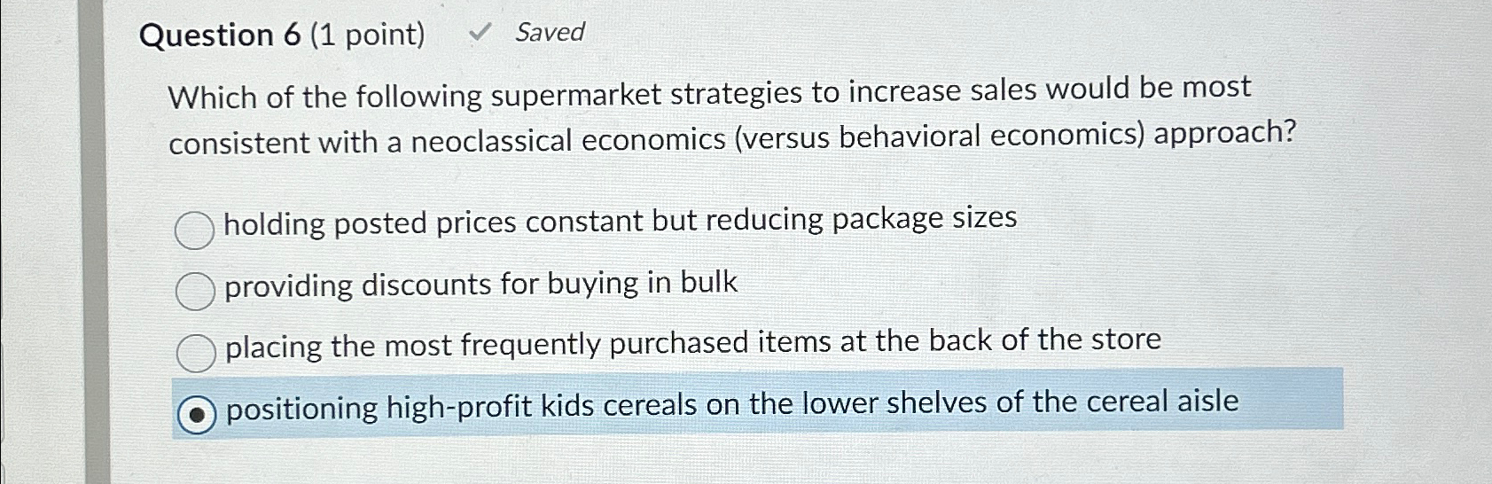 Solved Question 6 (1 ﻿point) ﻿SavedWhich of the following | Chegg.com