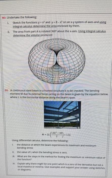 Solved M3. Undertake the following: i. Sketch the functions | Chegg.com