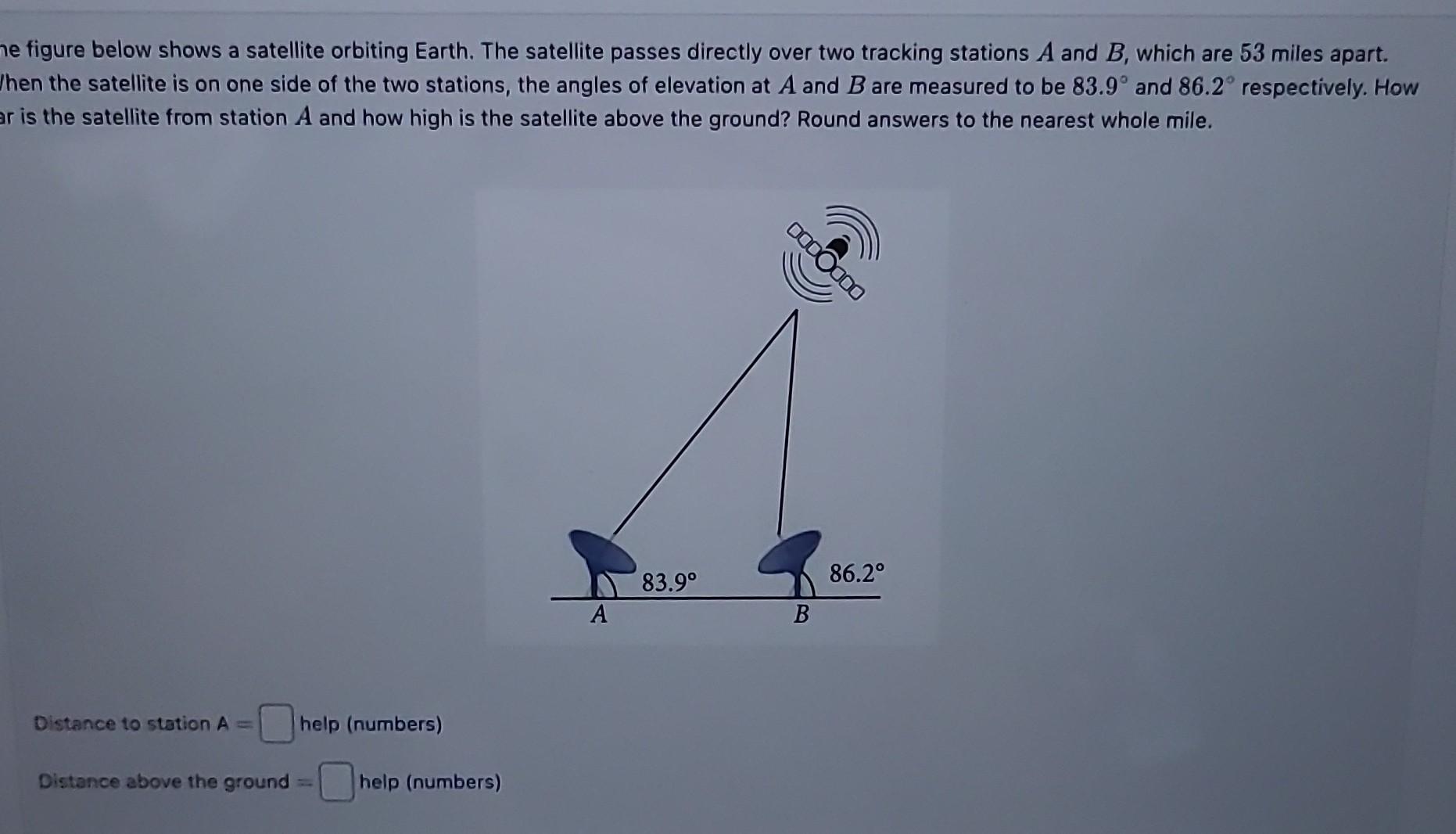 Solved le figure below shows a satellite orbiting Earth. The | Chegg.com