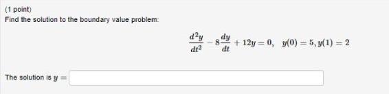 Solved Find the solution to the boundary value | Chegg.com