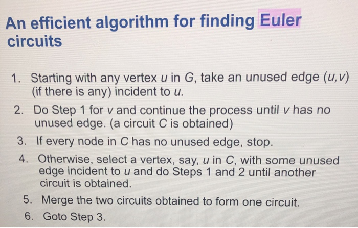 10 pts Question 3 Perform the algorithm for finding | Chegg.com