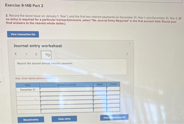 Solved Required information Exercise 9-14B Record bonds | Chegg.com